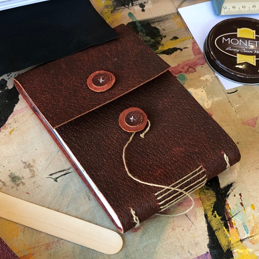 Make books for Christmas ! Hand-bind Upcycled wood and Indigo Shibori ...